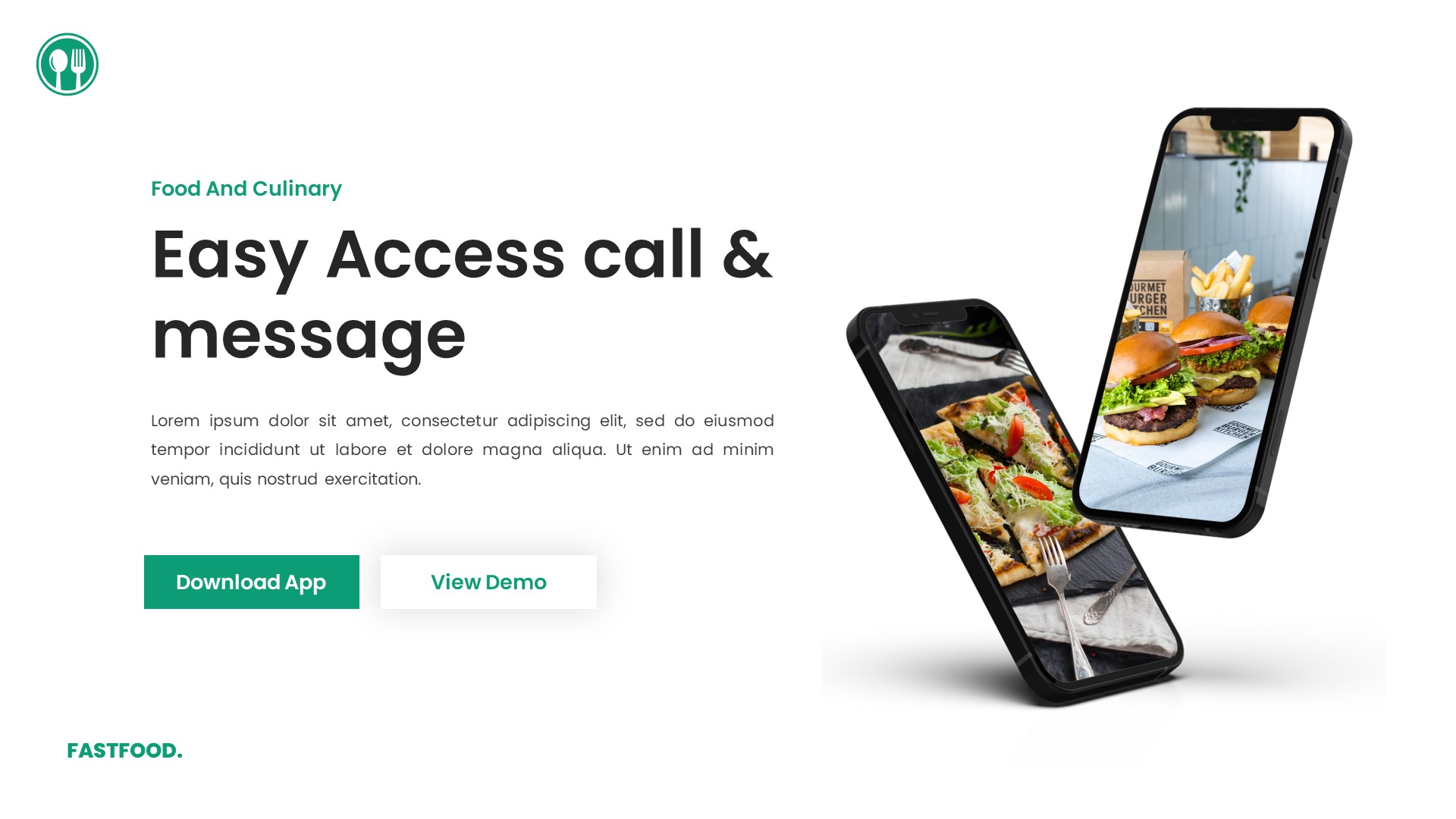 FASTFOOD - Food And Culinary Google Slides Template, Presentation Templates
