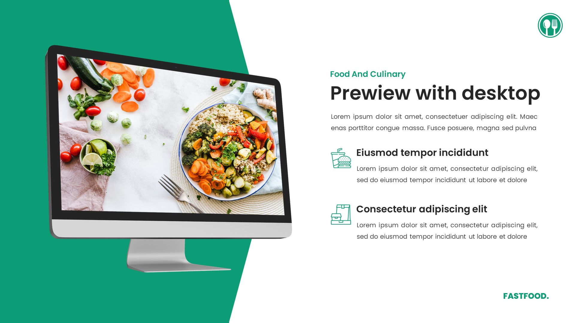 FASTFOOD - Food And Culinary Google Slides Template, Presentation Templates