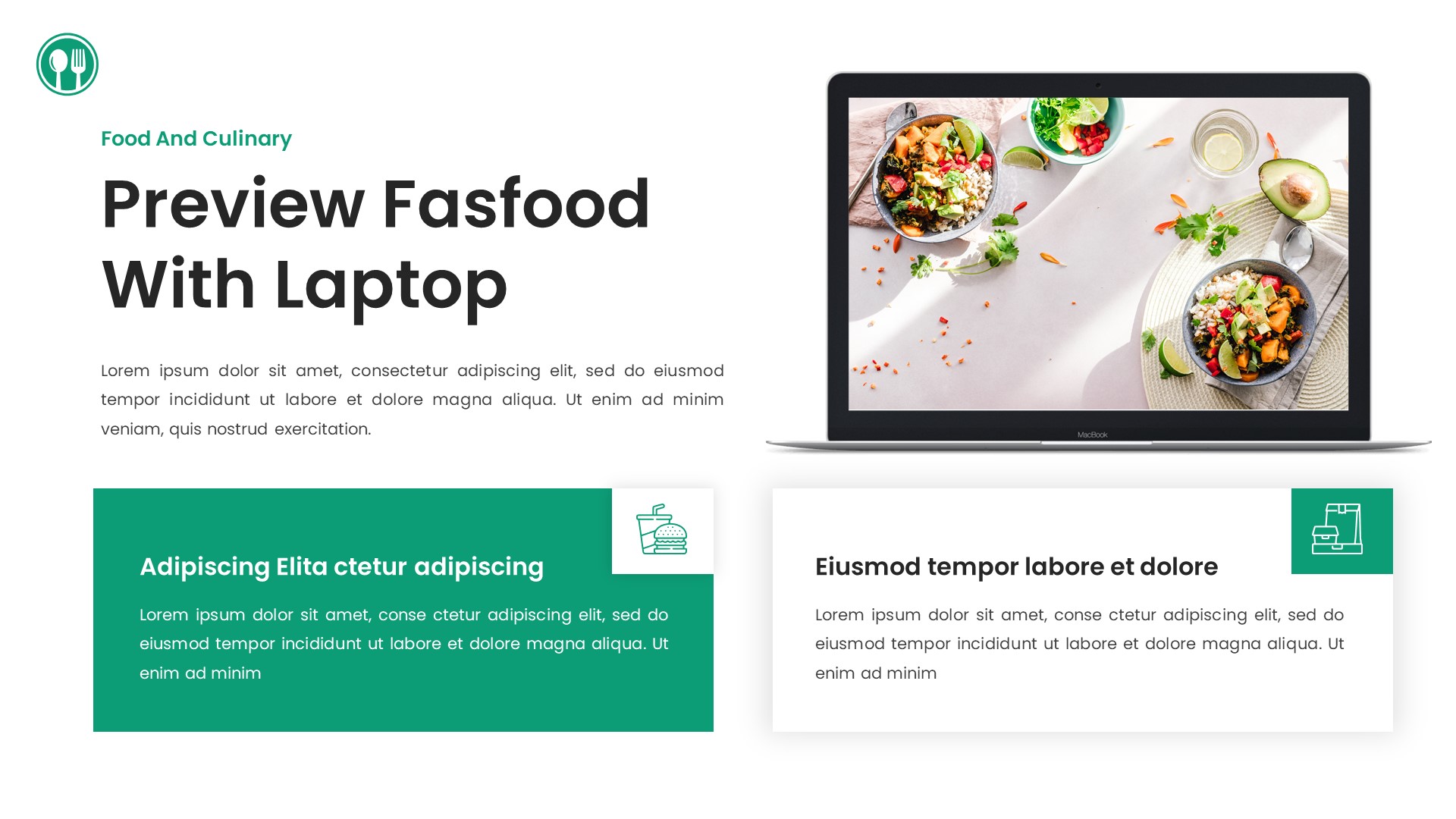 FASTFOOD - Food And Culinary Google Slides Template, Presentation Templates
