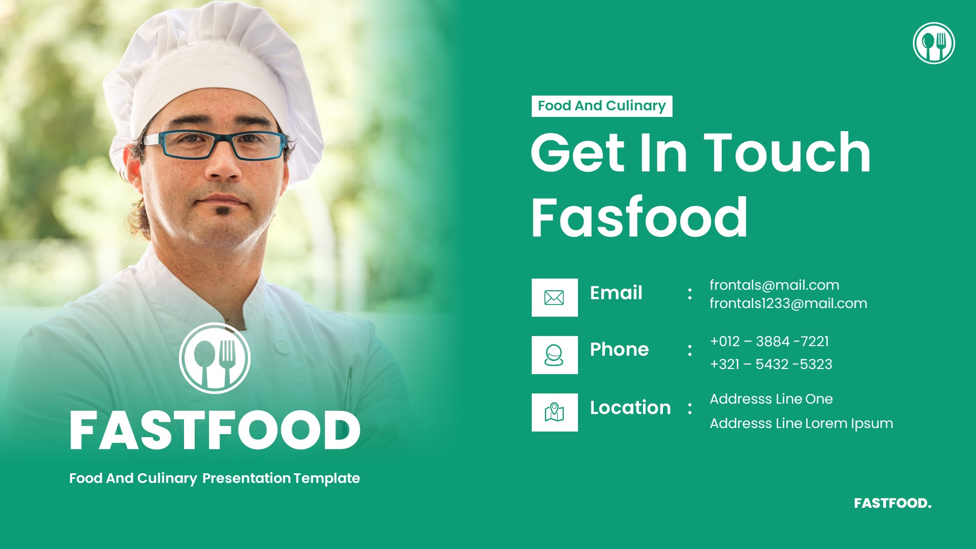 FASTFOOD - Food And Culinary Google Slides Template, Presentation Templates