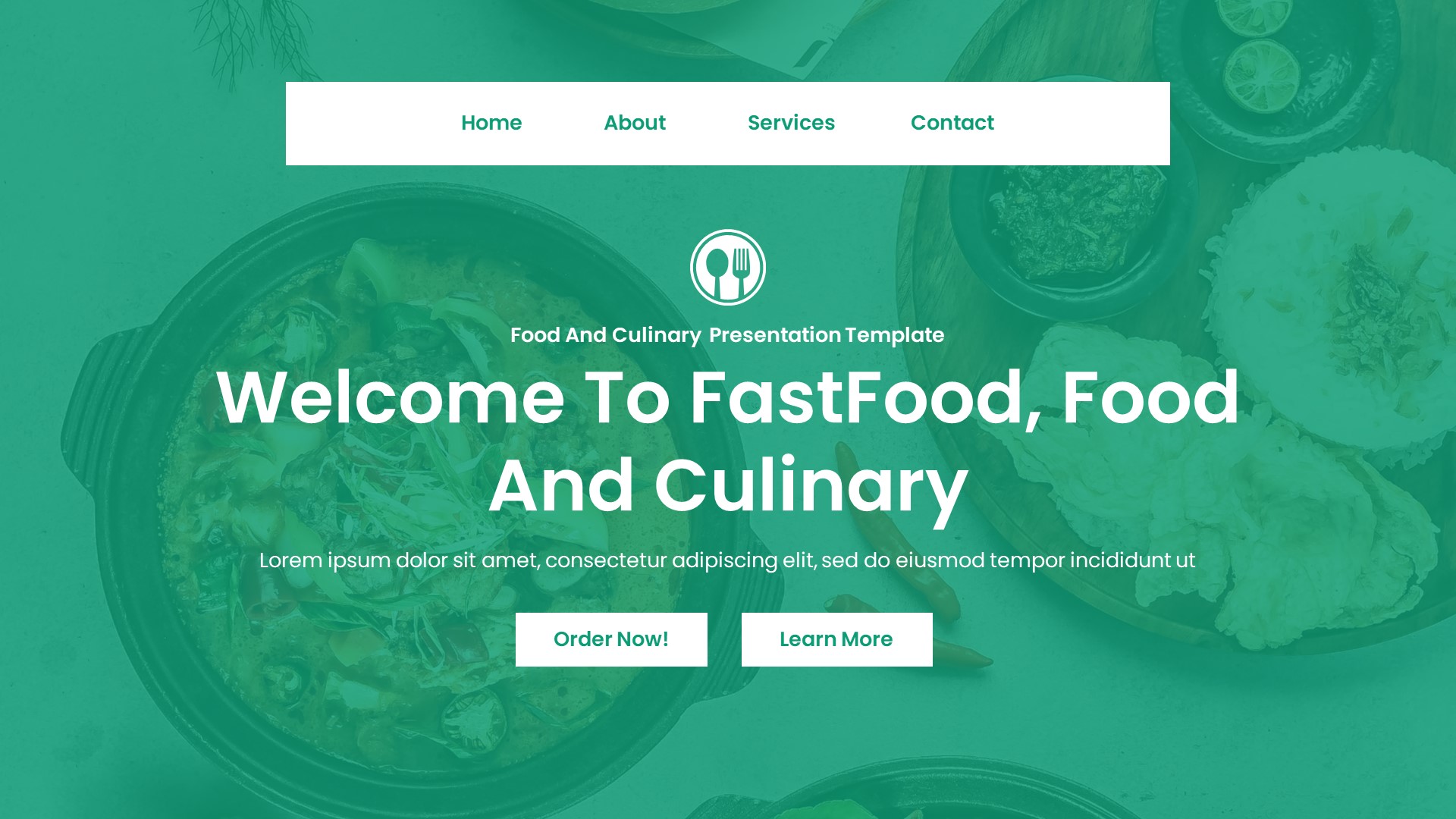 FASTFOOD - Food And Culinary Google Slides Template, Presentation Templates