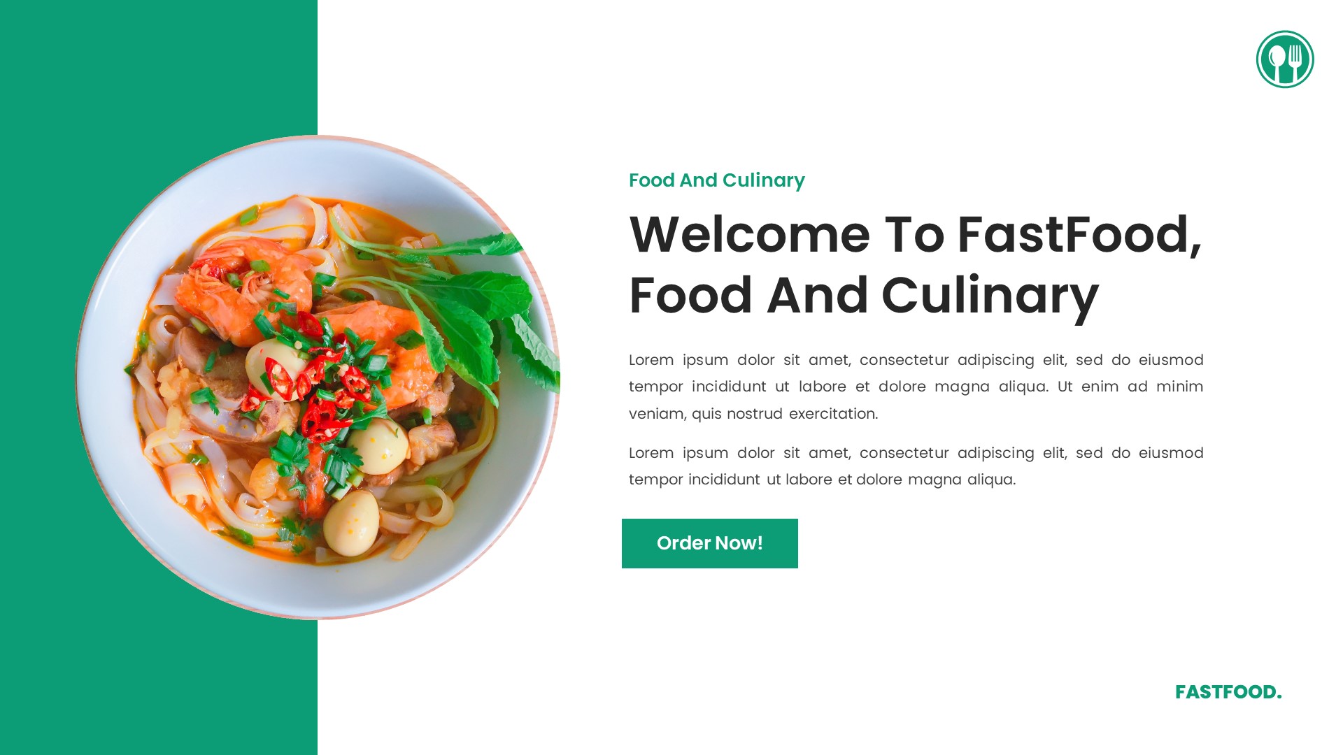 FASTFOOD - Food And Culinary Google Slides Template, Presentation Templates