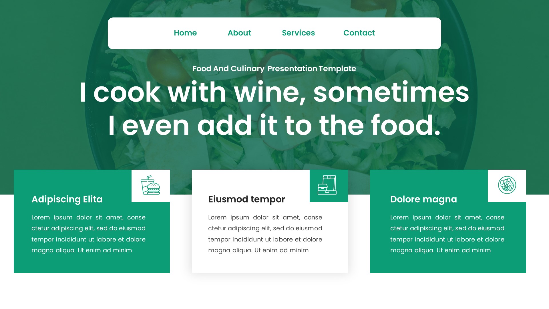 FASTFOOD - Food And Culinary Google Slides Template, Presentation Templates
