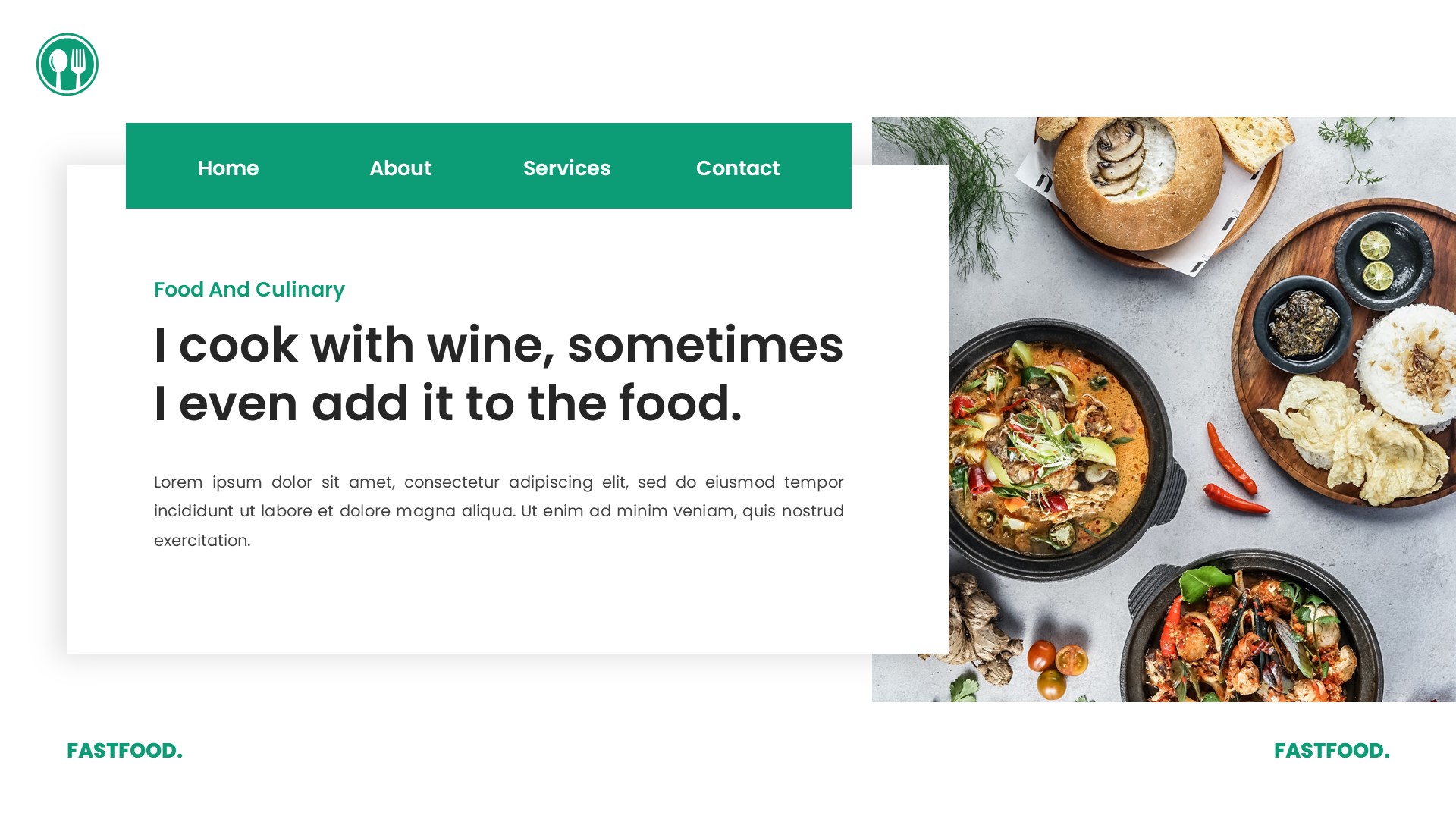 FASTFOOD - Food And Culinary Google Slides Template, Presentation Templates