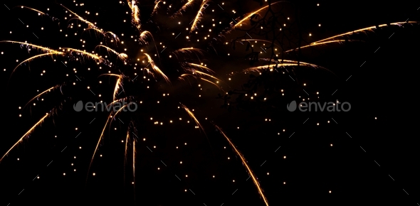 Image of fireworks at night during Hari Raya Aidilfitri in Melaka ...
