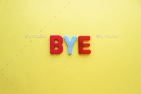 Bye colored letters Stock Photo by margaritaylita | PhotoDune