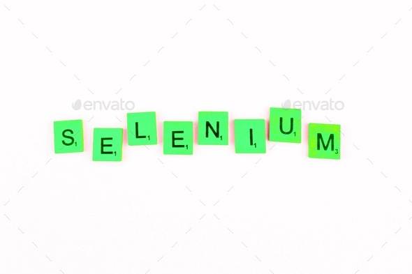 Selenium scrabble letters word on a white background Stock Photo by ...