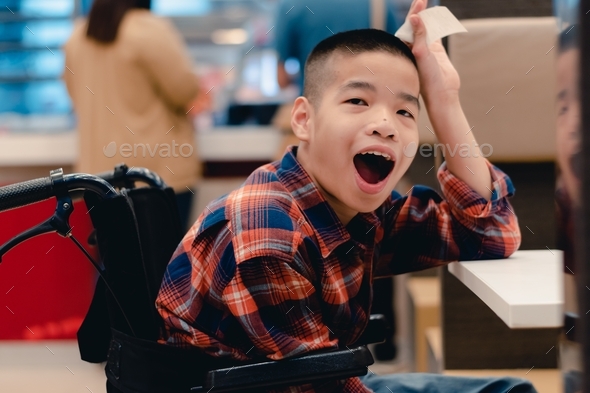 Skills development of children with disabilities Stock Photo by gaysorn1442