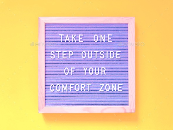 Take one step outside of your comfort zone. Stock Photo by wanaktek