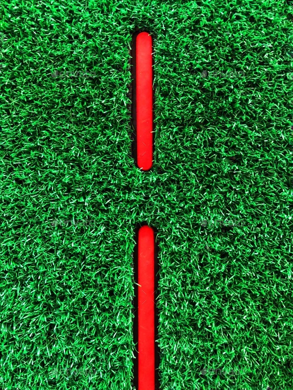 Green grass and red lines Stock Photo by wanaktek | PhotoDune