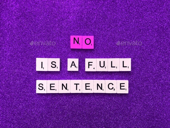 No. is a full sentence. Scrabble. Stock Photo by wanaktek | PhotoDune