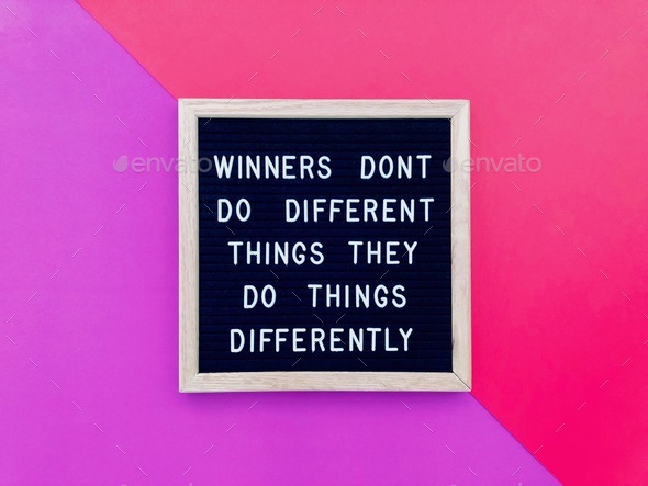 Winners don’t do different things Stock Photo by wanaktek | PhotoDune