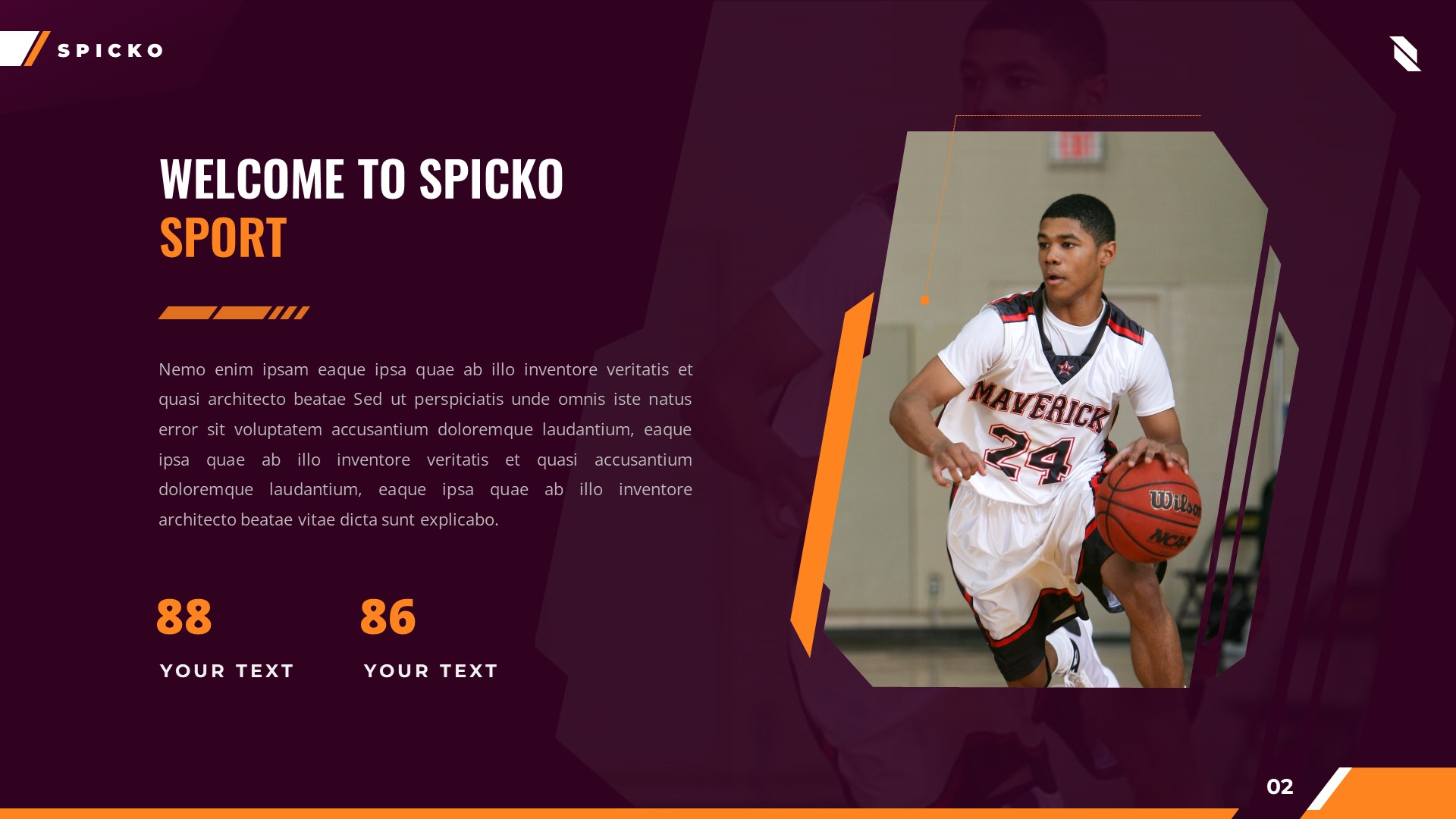 Spicko - Google Slides basketball sports template, Presentation Templates