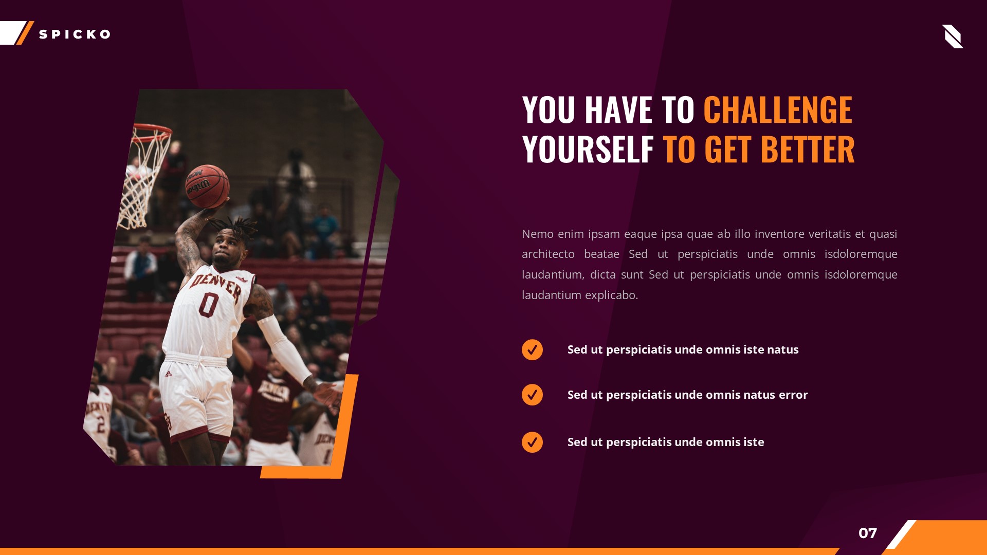 Spicko - Google Slides basketball sports template, Presentation Templates
