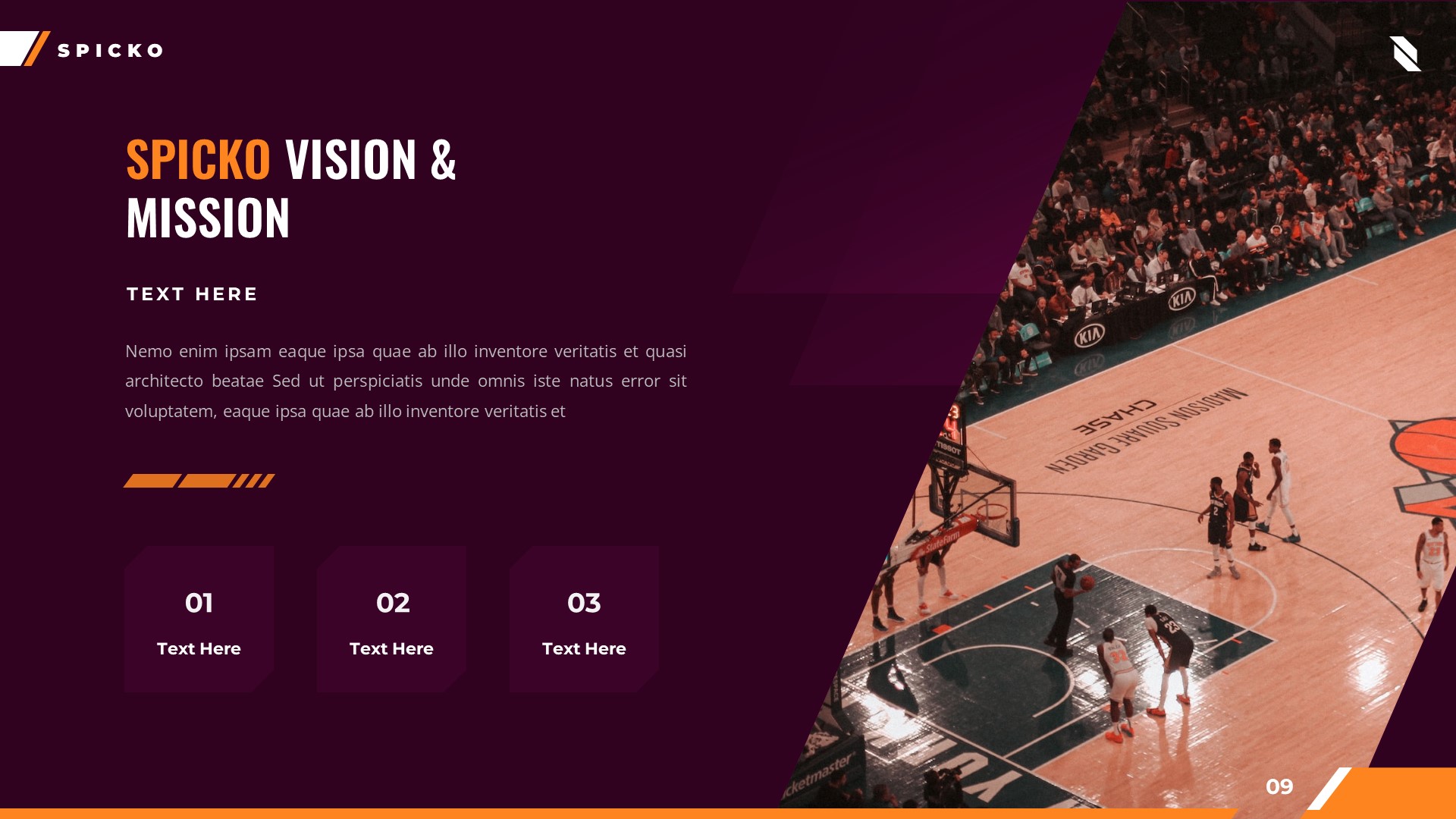 Spicko - Google Slides basketball sports template, Presentation Templates