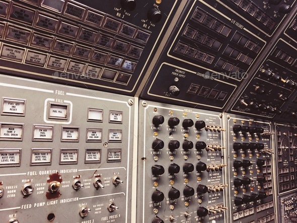 Antique cockpit control panel Stock Photo by wanaktek | PhotoDune