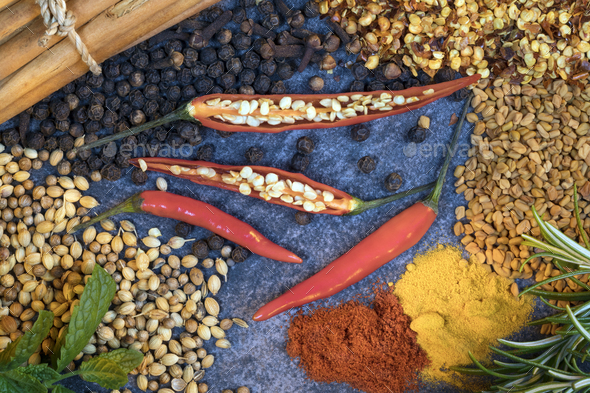Chilli Peppers and Spices Stock Photo by SteveAllenPhoto999 | PhotoDune