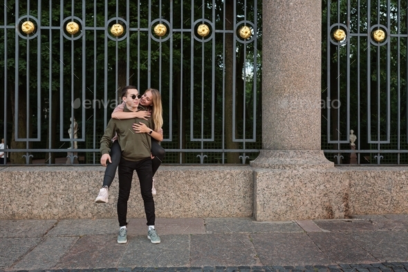 Young millennial or generation z couple in love in romantic ...