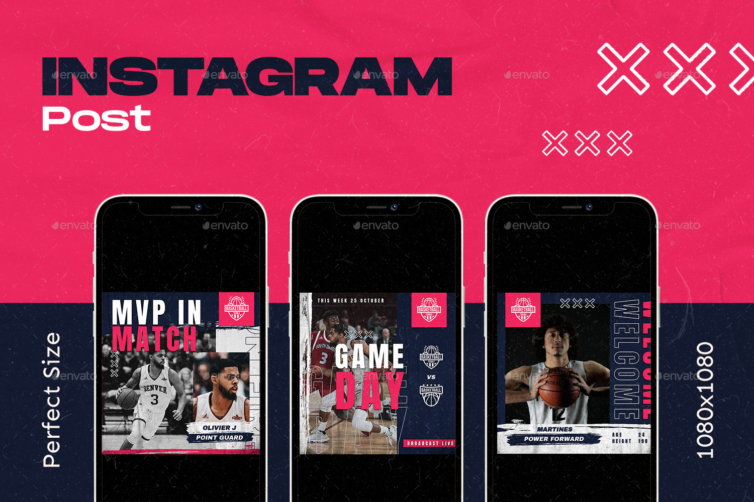 Matchday Basketball Instagram Template, Web Elements | GraphicRiver