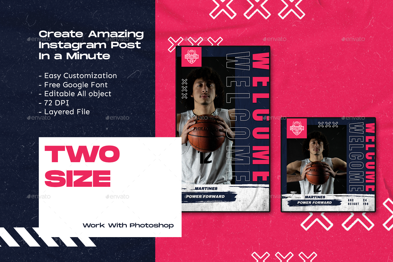 Matchday Basketball Instagram Template, Web Elements | GraphicRiver