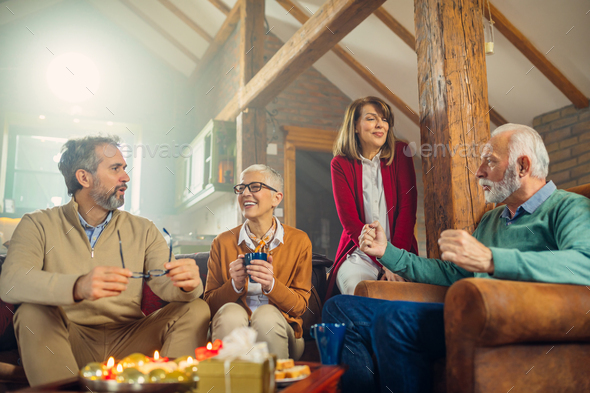 Christmas eve wouldn't be the same without friends Stock Photo by ...