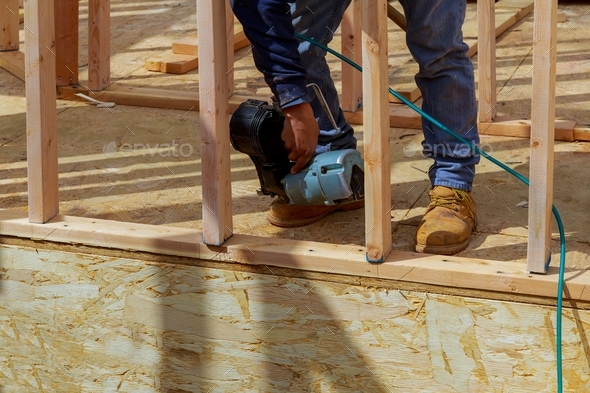 Framing building contractor framing authentic construction worker wall ...
