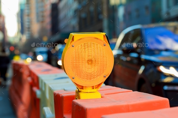 yellow traffic signal warning Yellow Warning Light Stock Photo by photovs