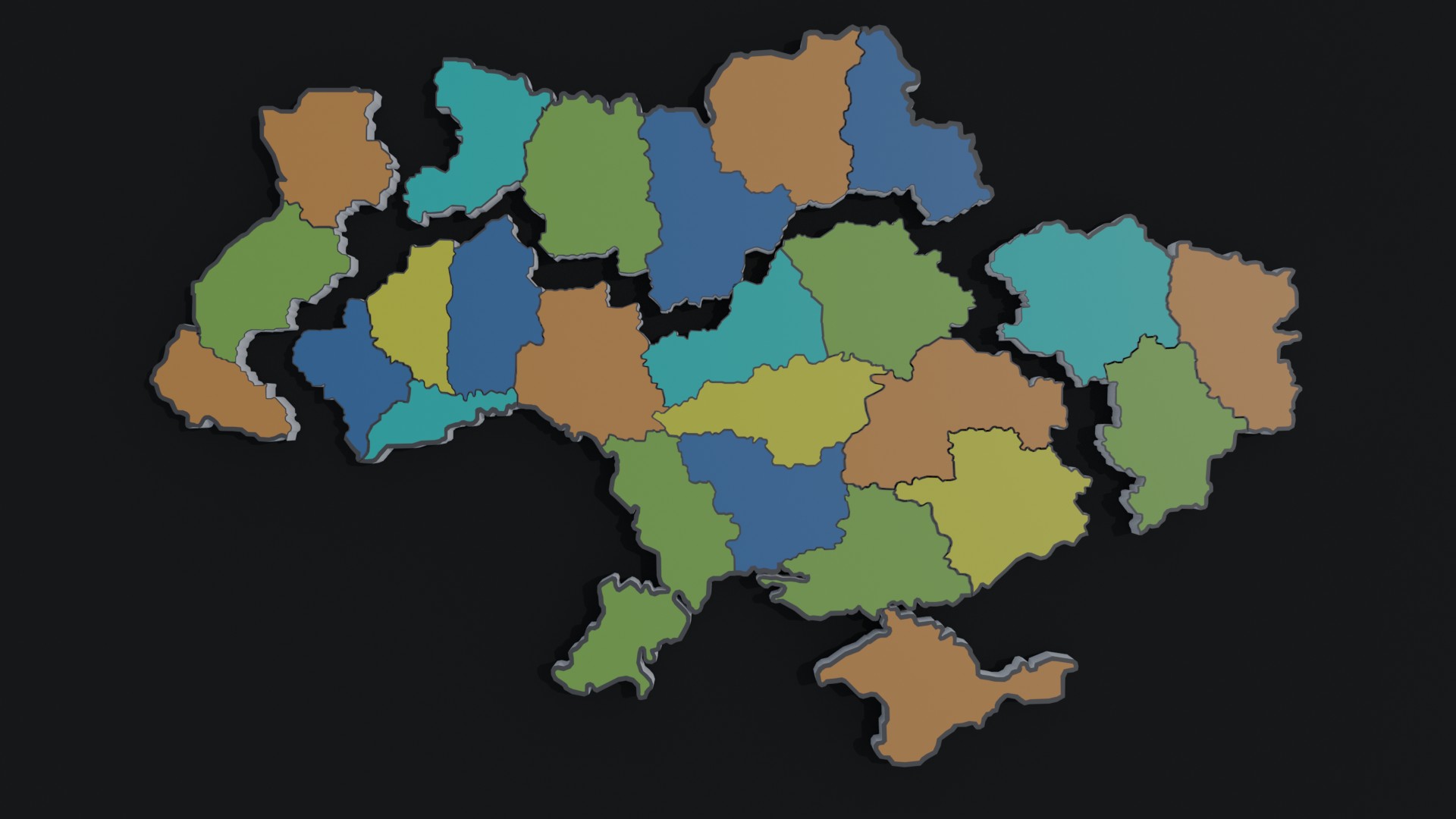 Political Map of Ukraine by Tykryk | 3DOcean