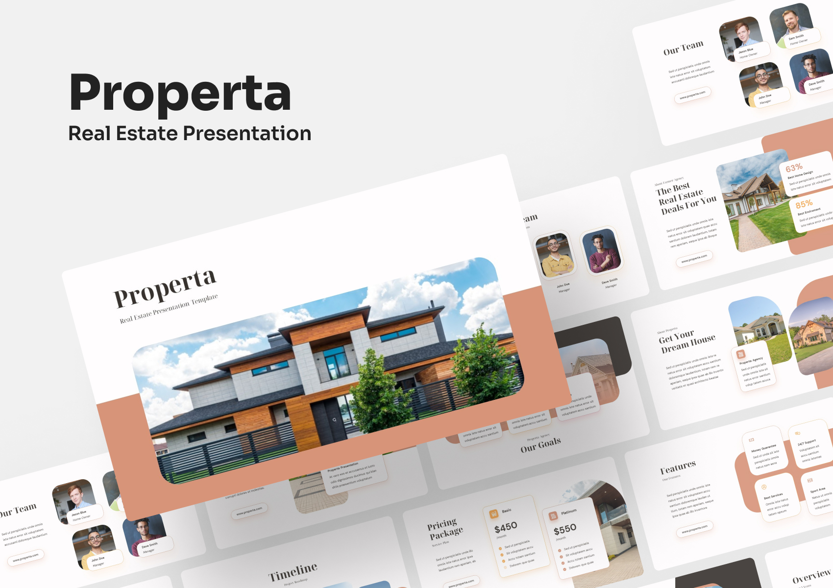 Properta - Real Estate Keynote Presentation, Presentation Templates