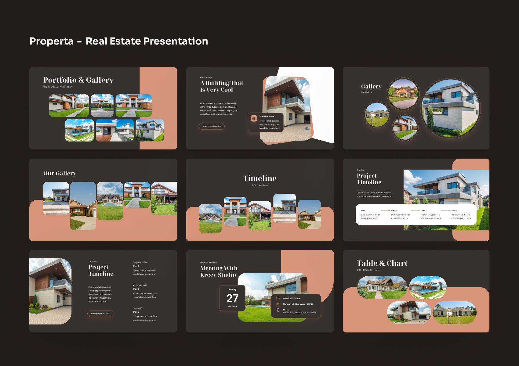 Properta - Real Estate Keynote Presentation, Presentation Templates