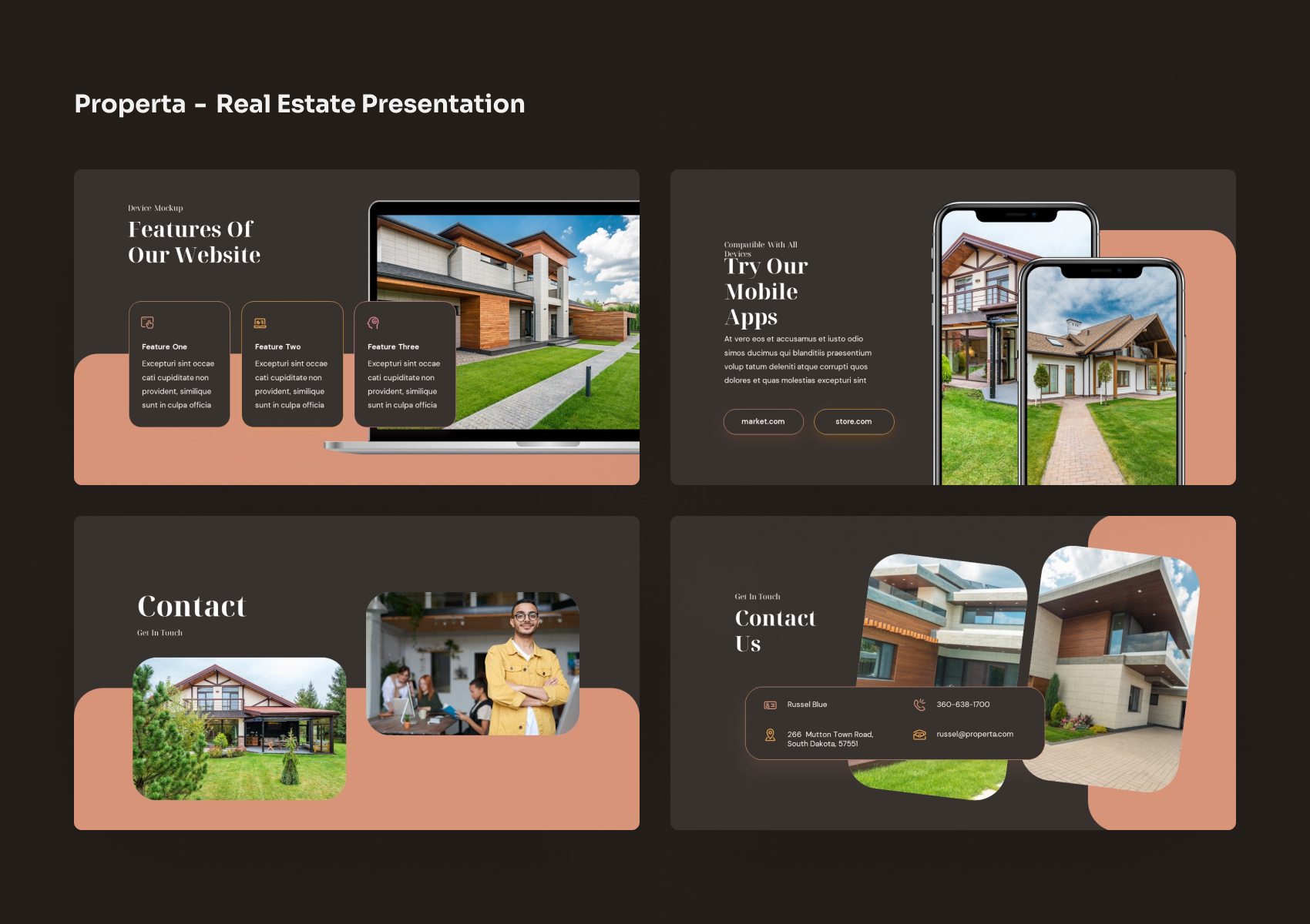 Properta - Real Estate Keynote Presentation, Presentation Templates