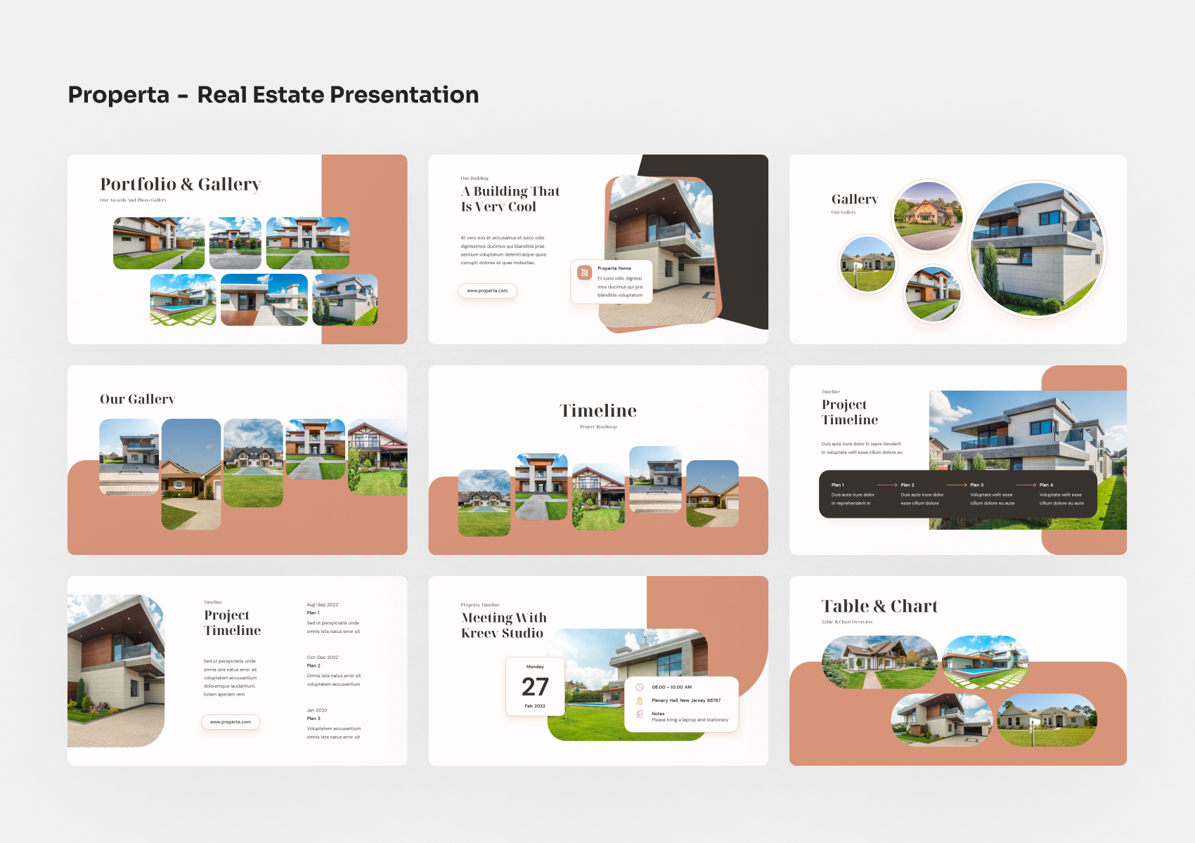 Properta - Real Estate Keynote Presentation, Presentation Templates