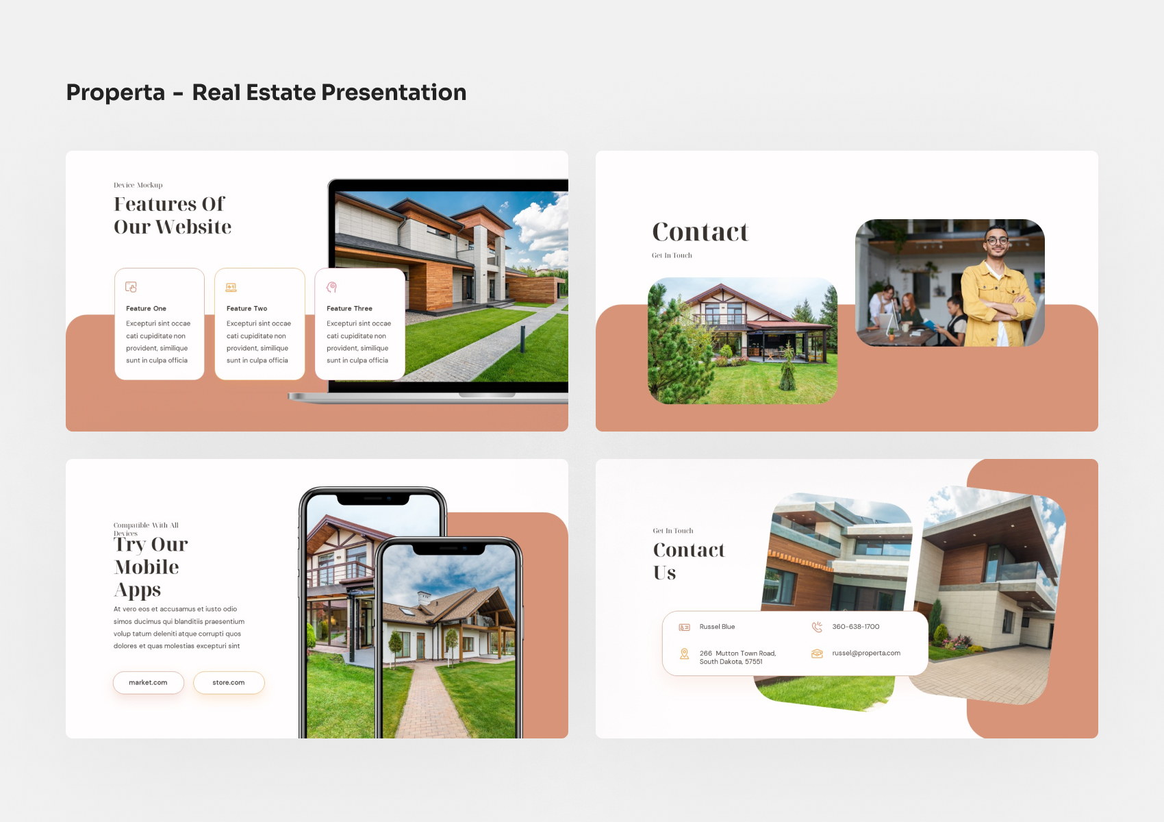 Properta - Real Estate Keynote Presentation, Presentation Templates