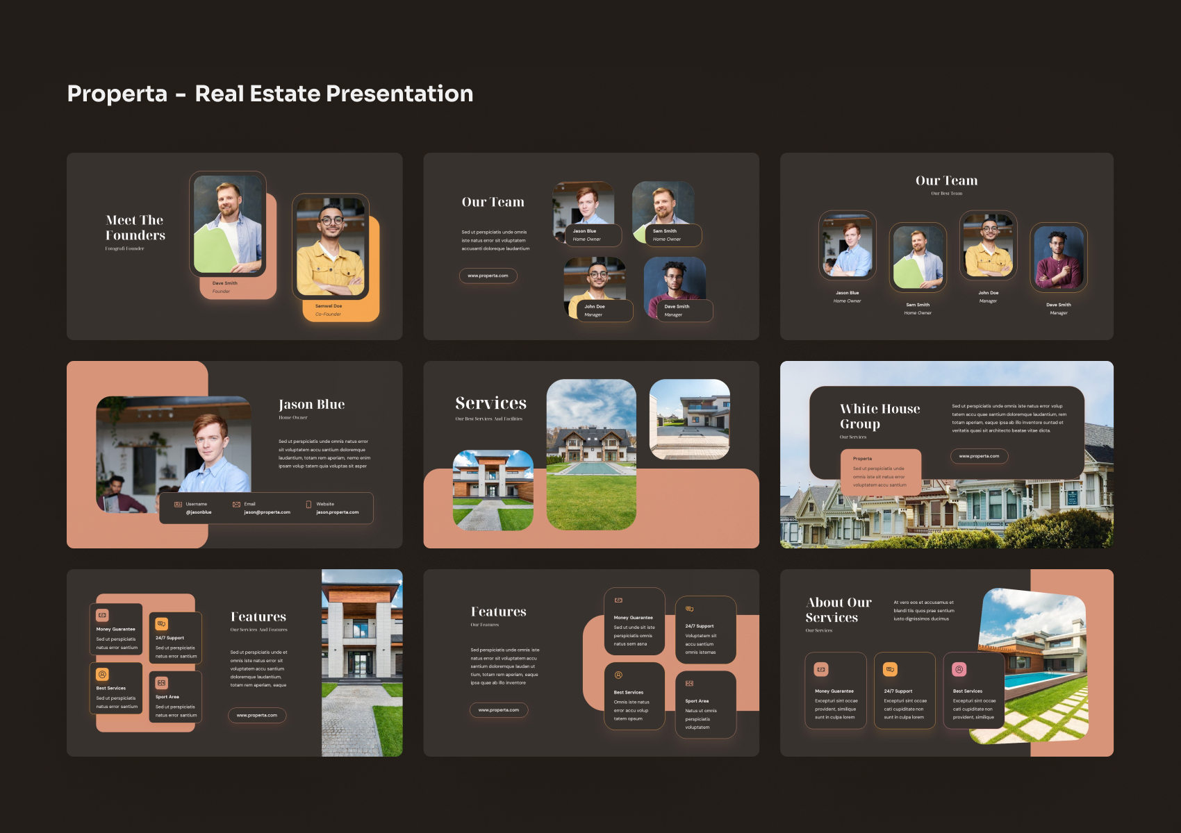 Properta - Real Estate Power Point Presentation, Presentation Templates