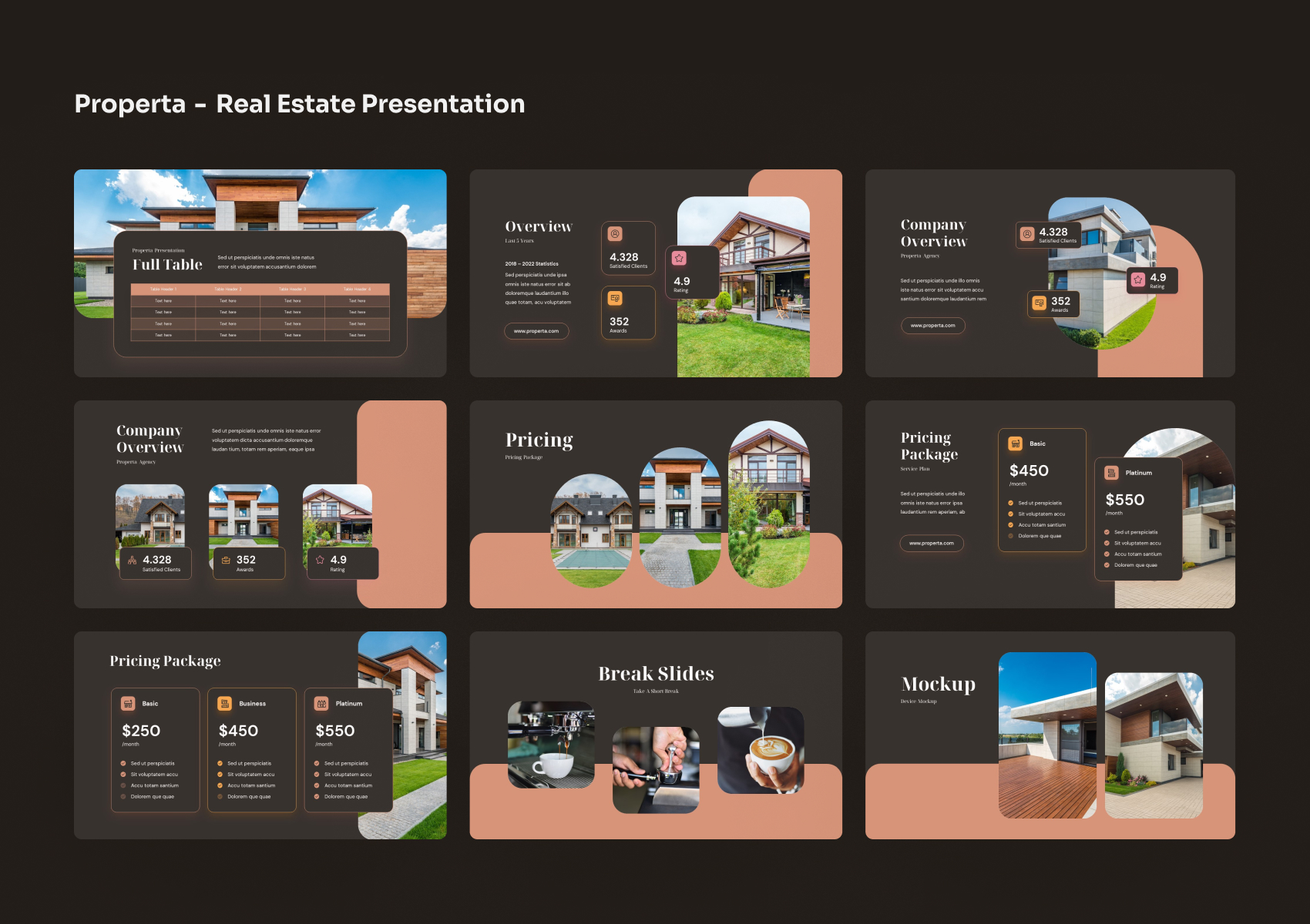 Properta - Real Estate Power Point Presentation, Presentation Templates