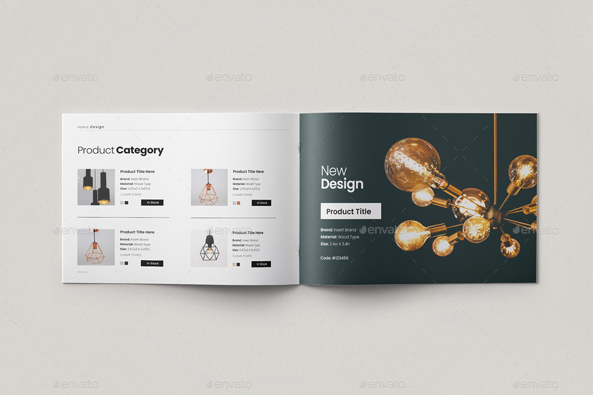 A5 Landscape Brochure Catalog, Print Templates | GraphicRiver