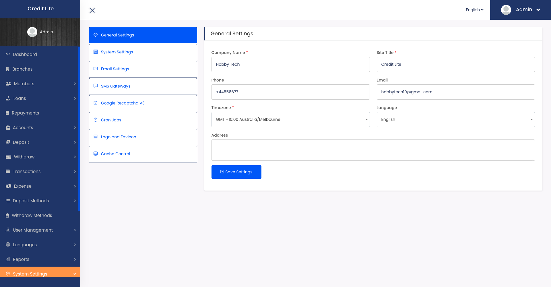 Credit Lite - Multi Branch Loan & Savings Management System by Hobby-Tech