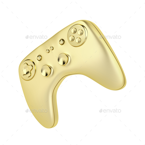 Golden gaming controller Stock Photo by magraphics | PhotoDune