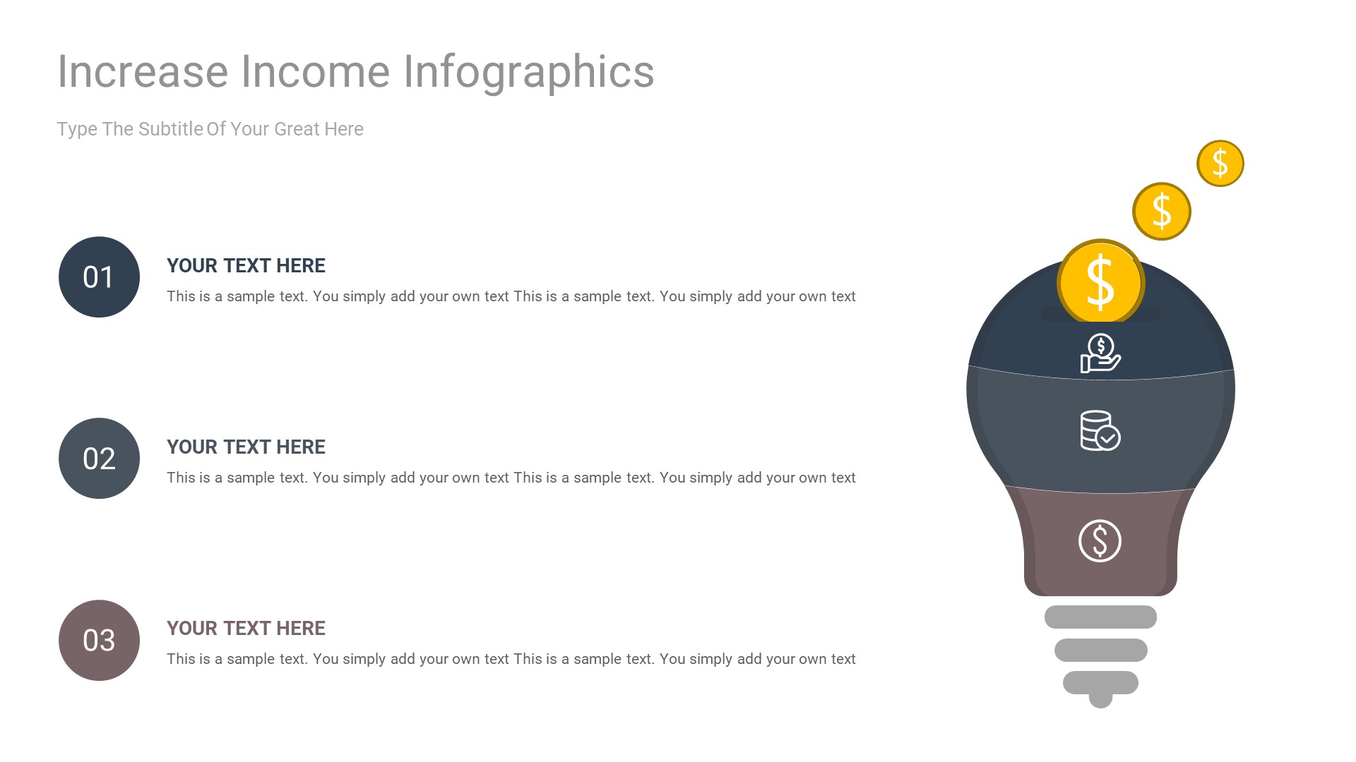 Increase Income .Infographics Google Slides Template Slides by SOOZ_ART