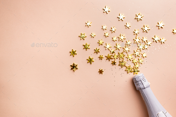 Champagne bottle, top view Stock Photo by ipolly80 | PhotoDune