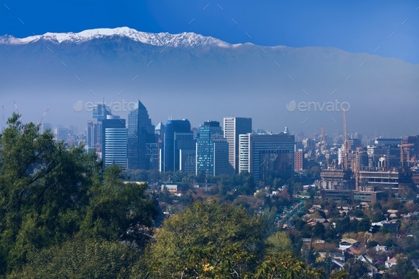 Air Pollution - Santiago - Chile Stock Photo by SteveAllenPhoto999