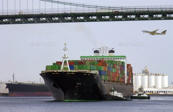 Three types of Transport - Air, Road and Sea Stock Photo by ...