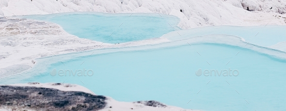 Pamukkale Turkey, calcium cascade terraces of white stalactites ...