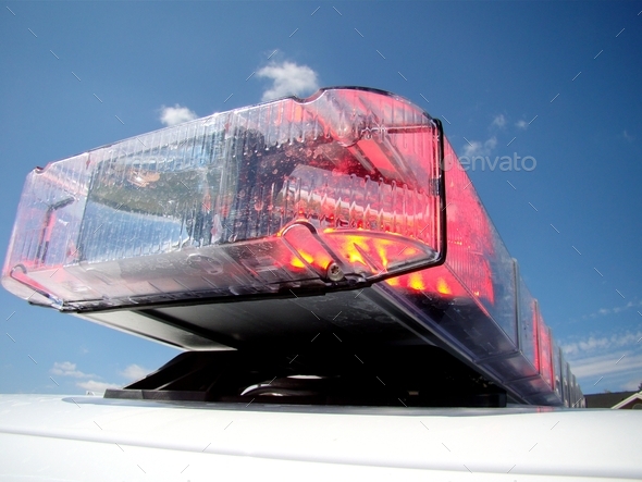 Flashing Red Emergency Vehicle Lights - police car, bar lights, fire ...