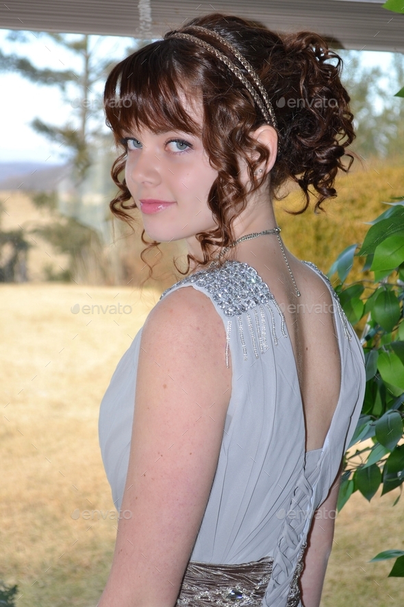 Young girl female lady dressed up in a costume as Rose from Titanic or ...