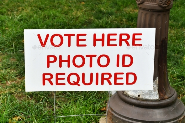 Sign showing where to vote on election day at the polling place. Vote ...