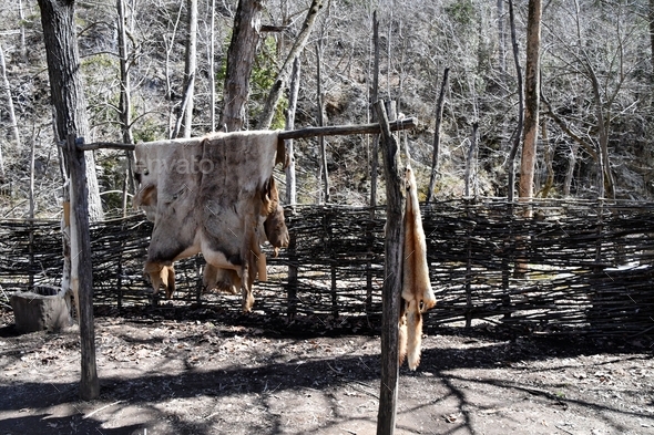 Native American Indigenous people Monacan tribe outdoor exhibit at The ...