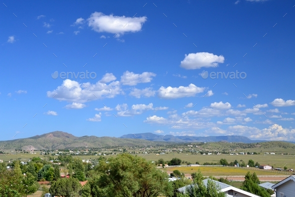Paulden Arizona located in the Chino Valley. View of mountains of ...