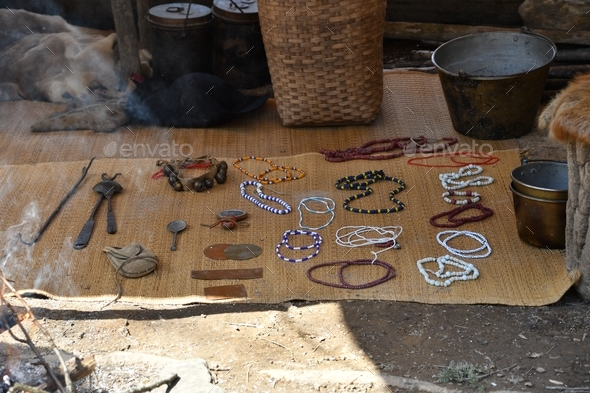 Native American Indigenous people Monacan tribe outdoor exhibit at The ...