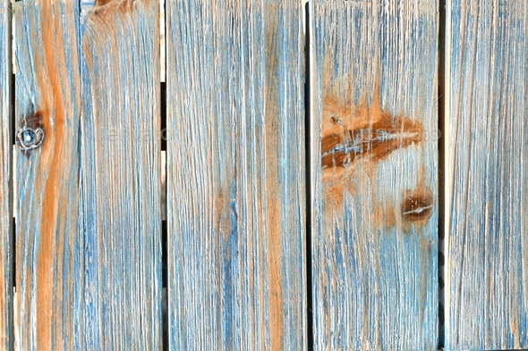 Simple minimal plain painted blue distressed wood plank background ...